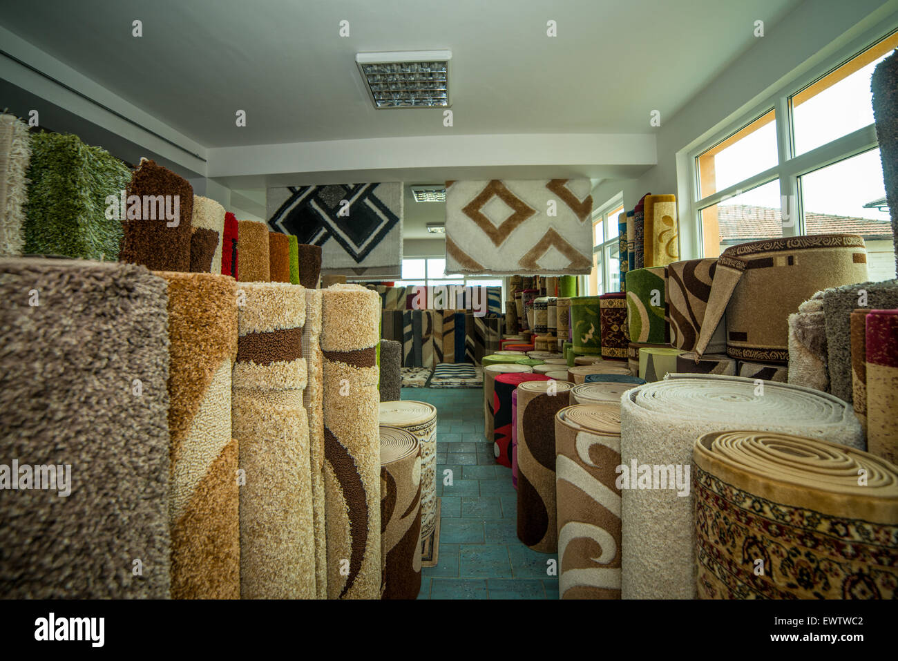 Colorful Carpets In The Store Stock Photo - Alamy Colorful Carpets In The Store Stock Photo - Alamy
