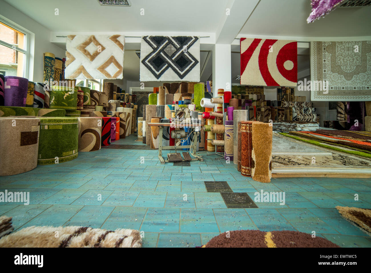 Stack Of Rugs Stock Photo - Alamy