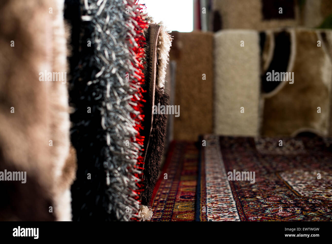 Stack Of Rugs Stock Photo - Alamy