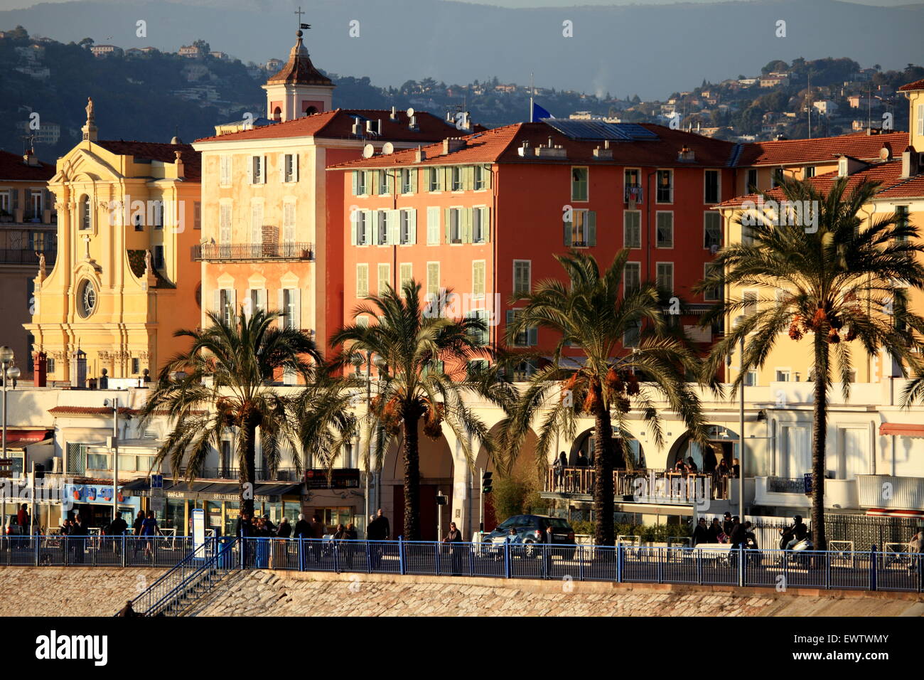 Picturesque architecture in Nice city, French Riviera, France Stock ...