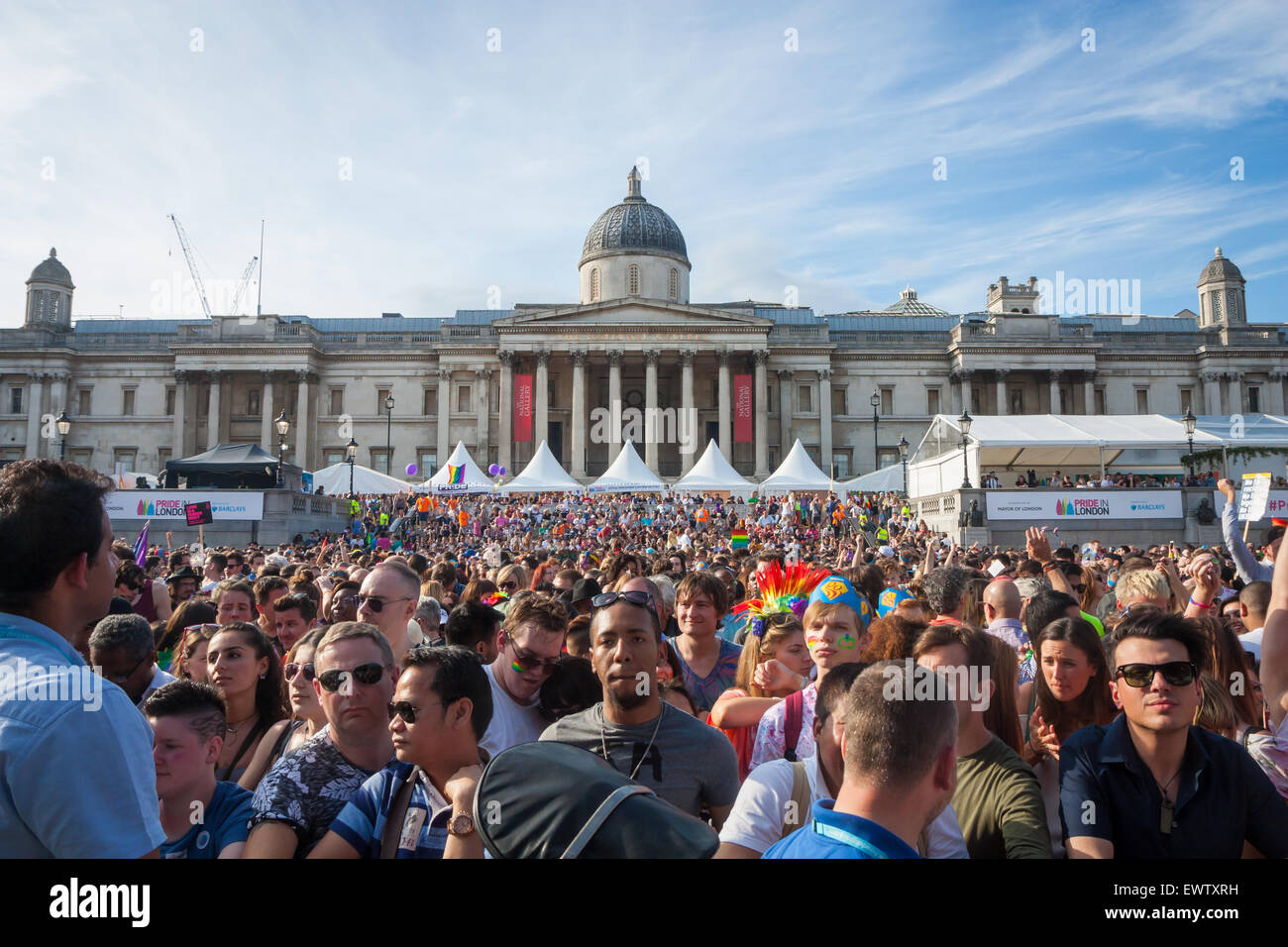 Trafalgar Square during Pride in London 2015 Stock Photo - Alamy