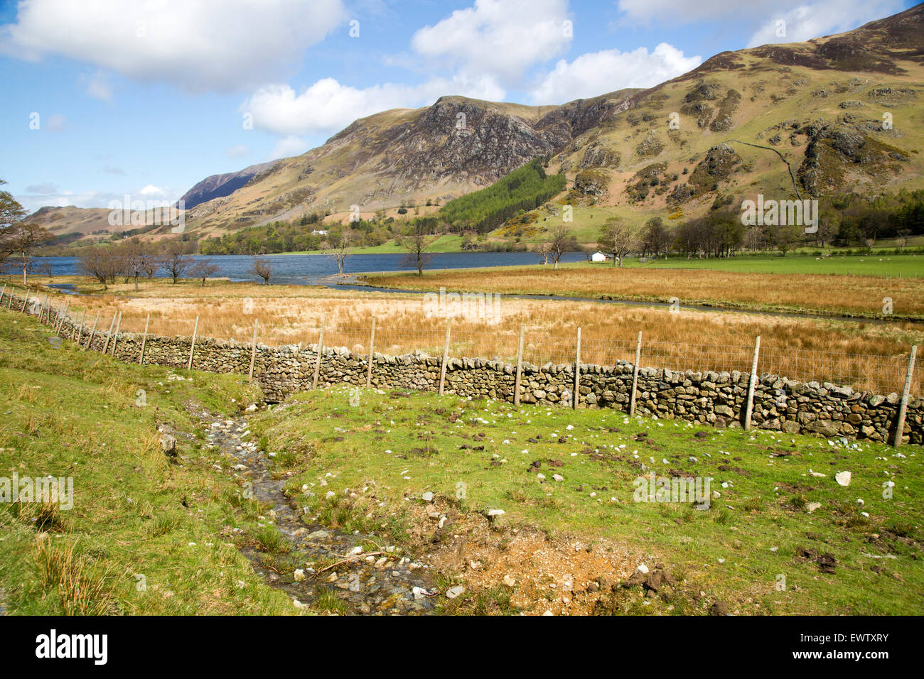 Lake Buttermere, Gatesgarth, Lake District national park, Cumbria ...