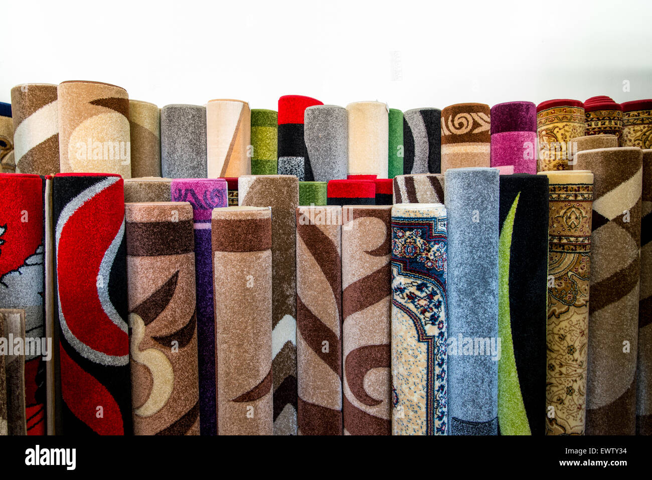 Stack Of Rugs Stock Photo - Alamy