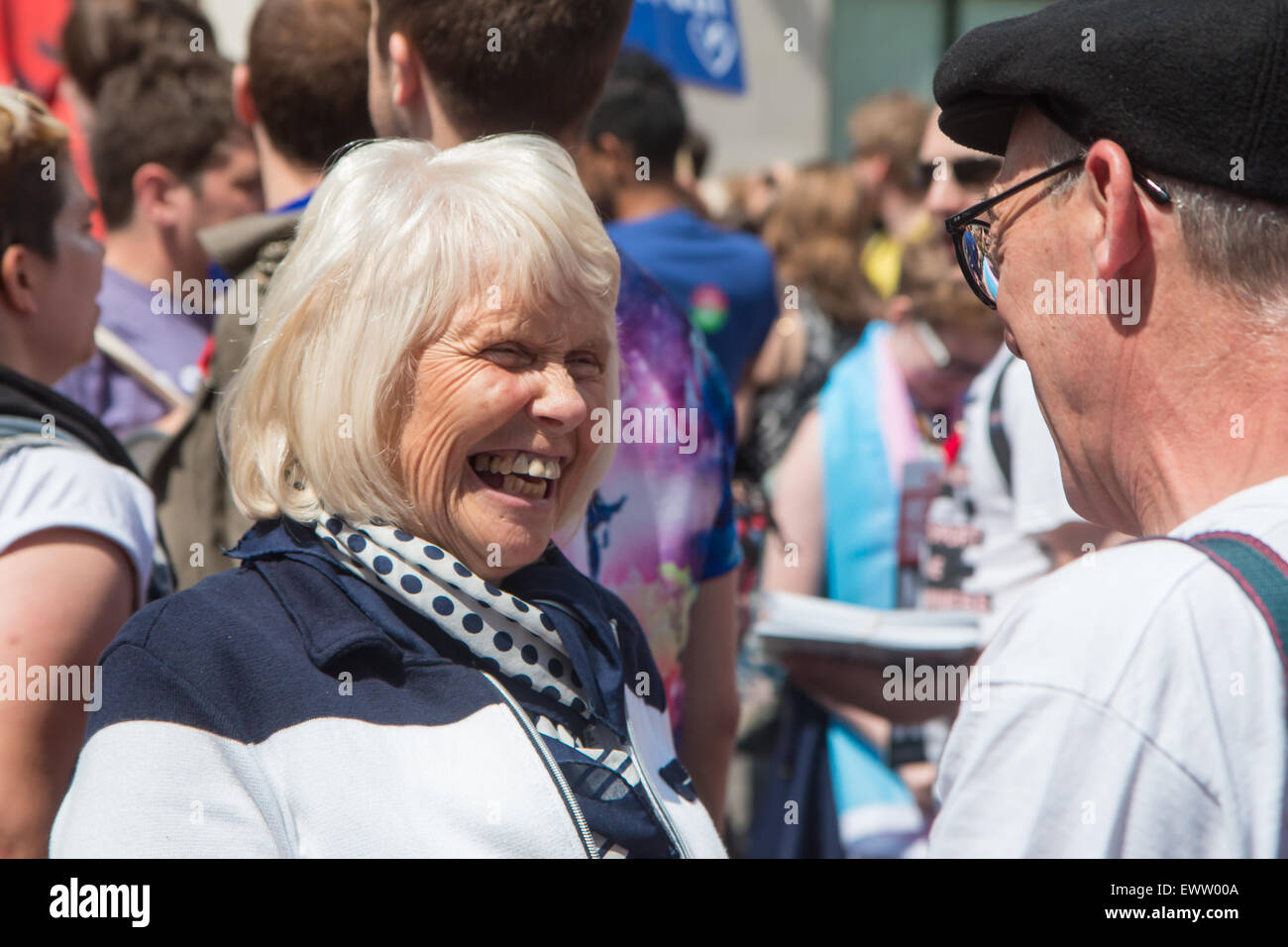 Anne Scargill at Pride in London 2015 Stock Photo - Alamy