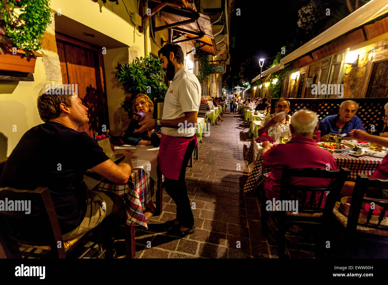 Crete chania taverna hi-res stock photography and images - Alamy