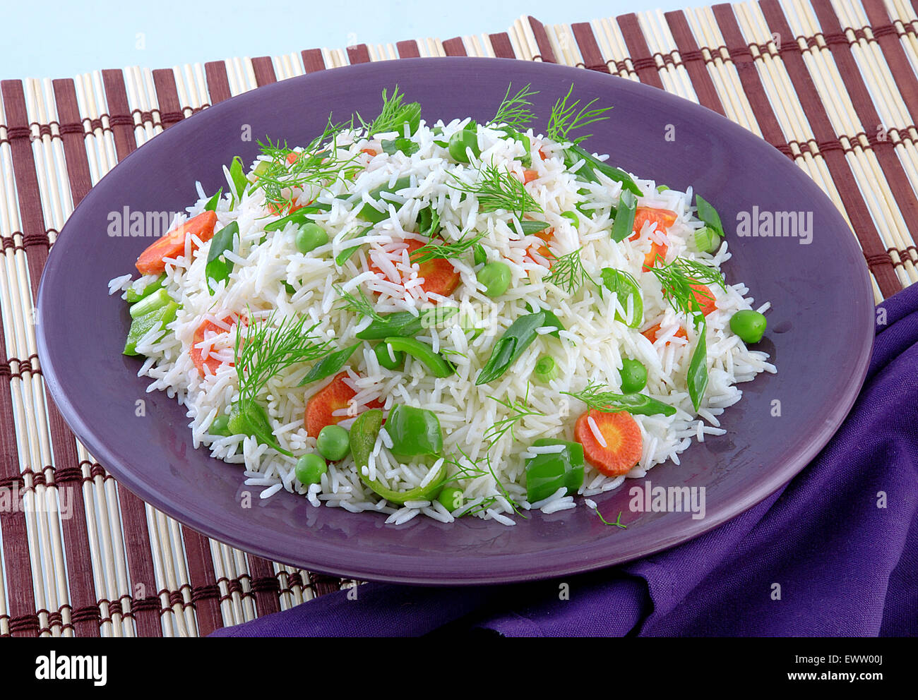 Delicious Vegetable Rice Stock Photo - Alamy