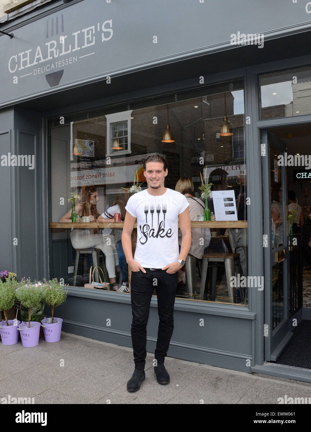 London UK Charlie Sims at the openimg of his new delicatessen 'Charlie ...