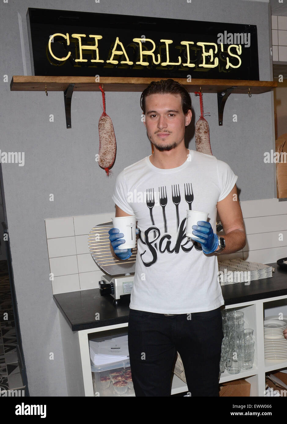 London UK Charlie Sims at the openimg of his new delicatessen 'Charlie ...
