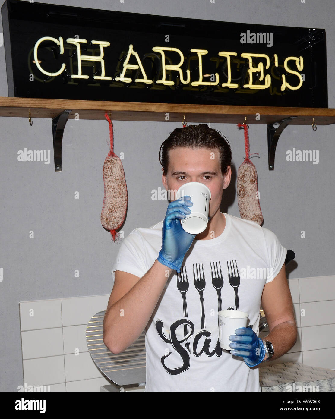 London UK Charlie Sims at the openimg of his new delicatessen 'Charlie ...