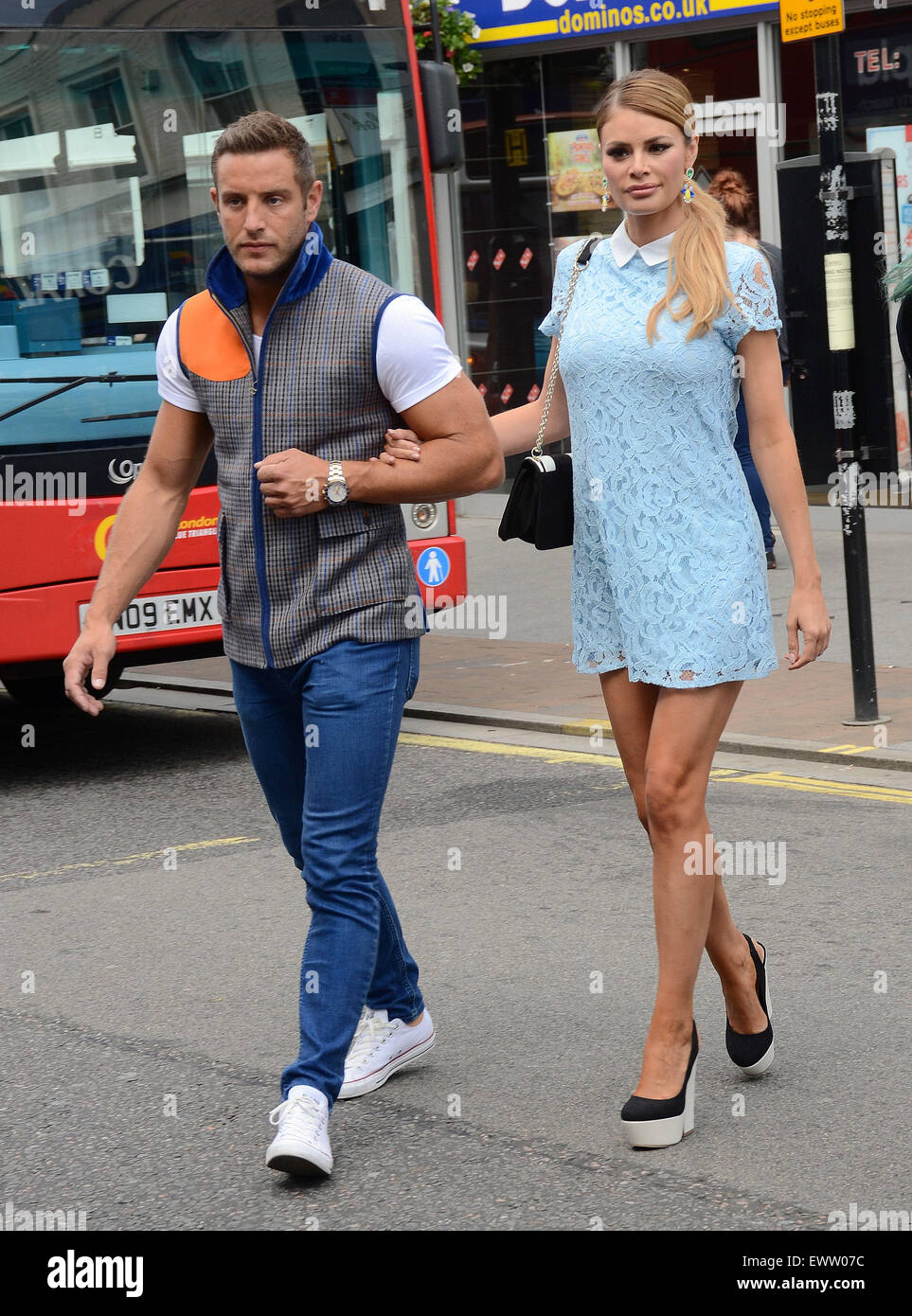 London UK Chloe Sims and Elliott Wright at the openimg of Charlie Sims ...