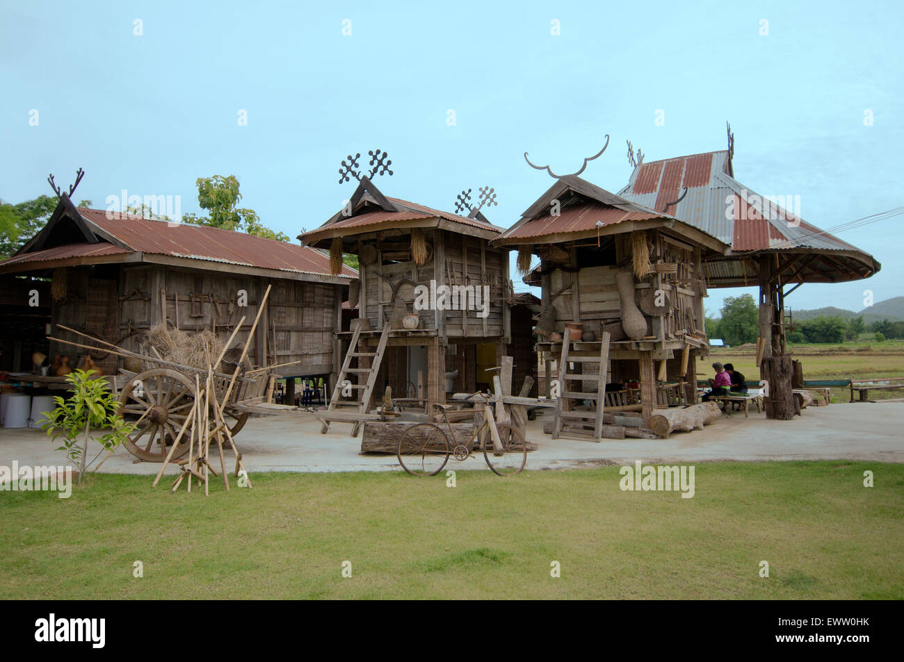 Traditional house Tai Dam, Loei province, Thailand Stock Photo - Alamy
