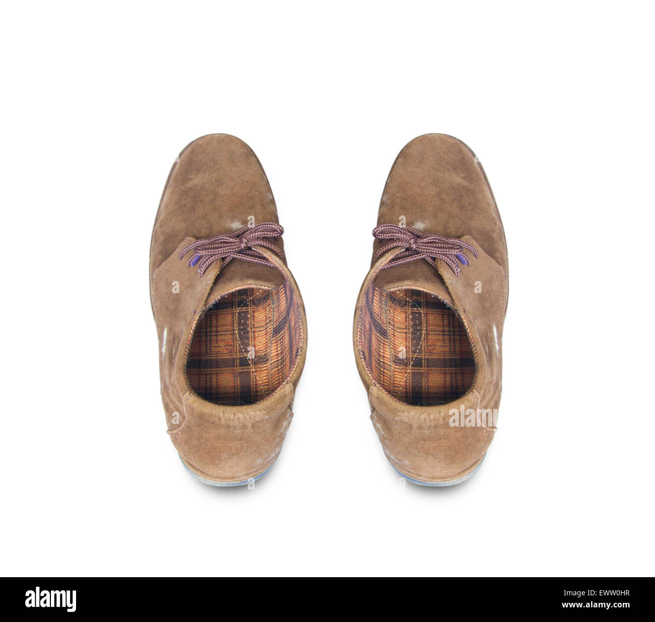 Old leather shoe isolated on white background Stock Photo - Alamy