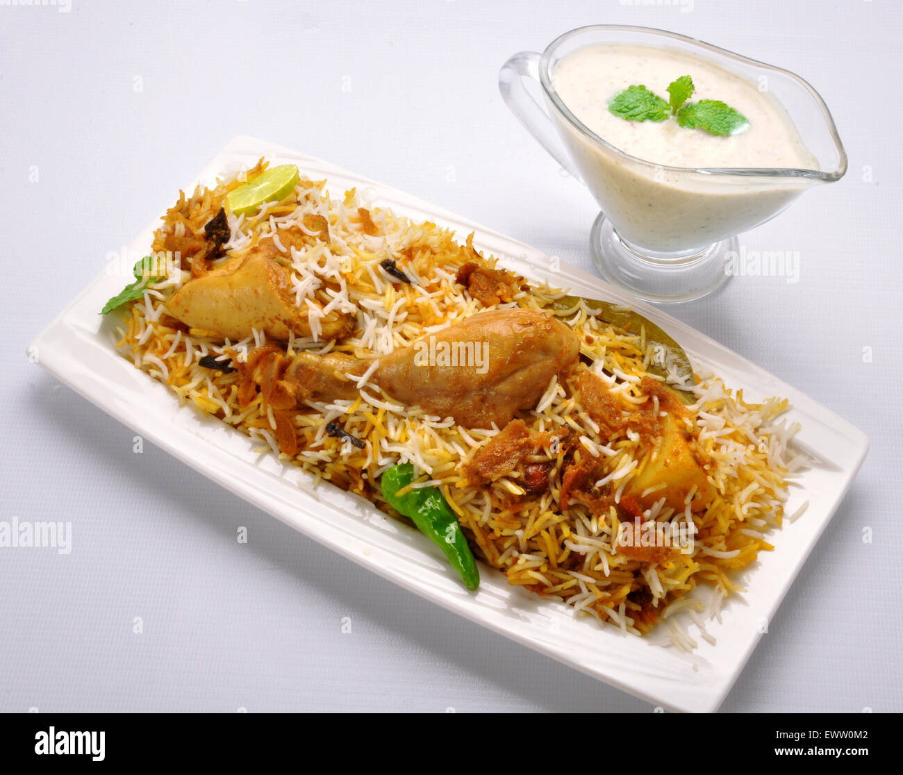 Chicken Spicy Biryani Stock Photo - Alamy