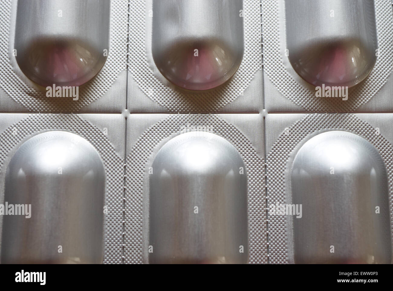 Macro view of one silver colored tablet blister pack Stock Photo - Alamy
