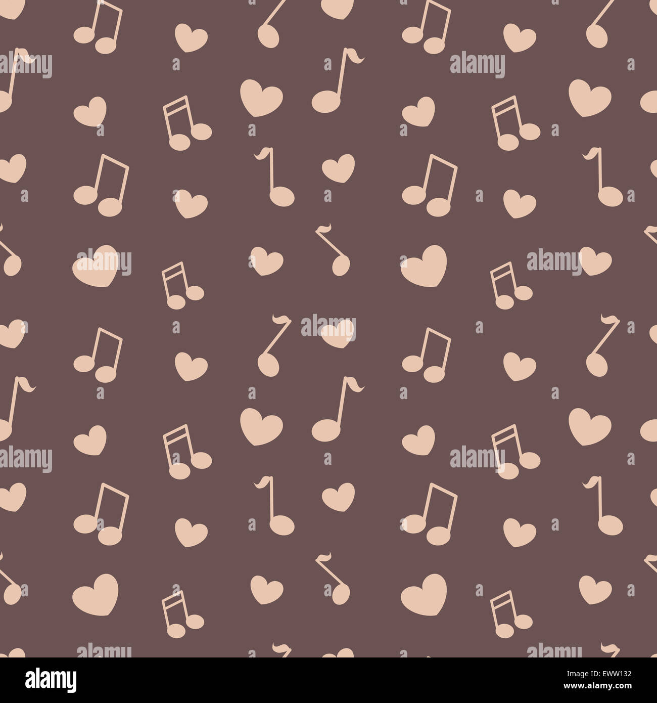 cute pastel pink musical note seamless pattern illustration Stock Photo ...