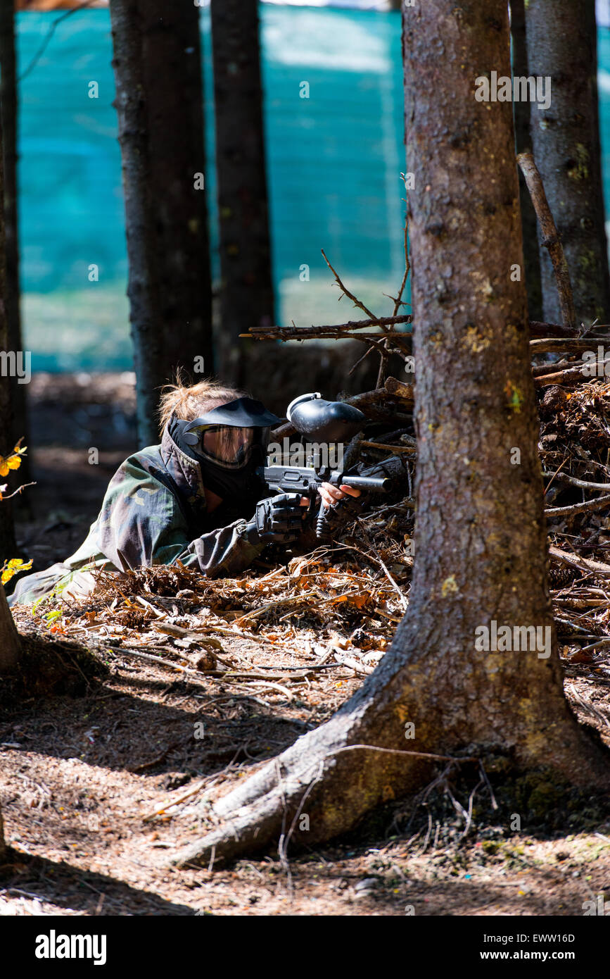 Sniper Aiming Gun Stock Photo - Alamy