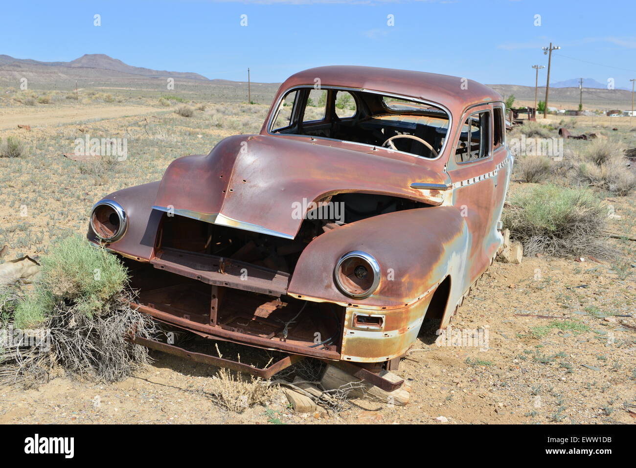 Cars corroding in the sun at Goldfield, Nevada Stock Photo - Alamy
