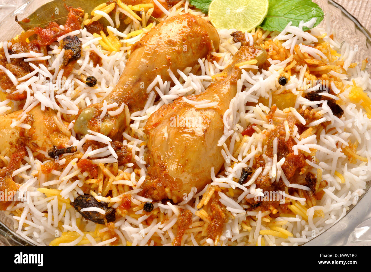 Chicken Spicy Biryani Stock Photo - Alamy