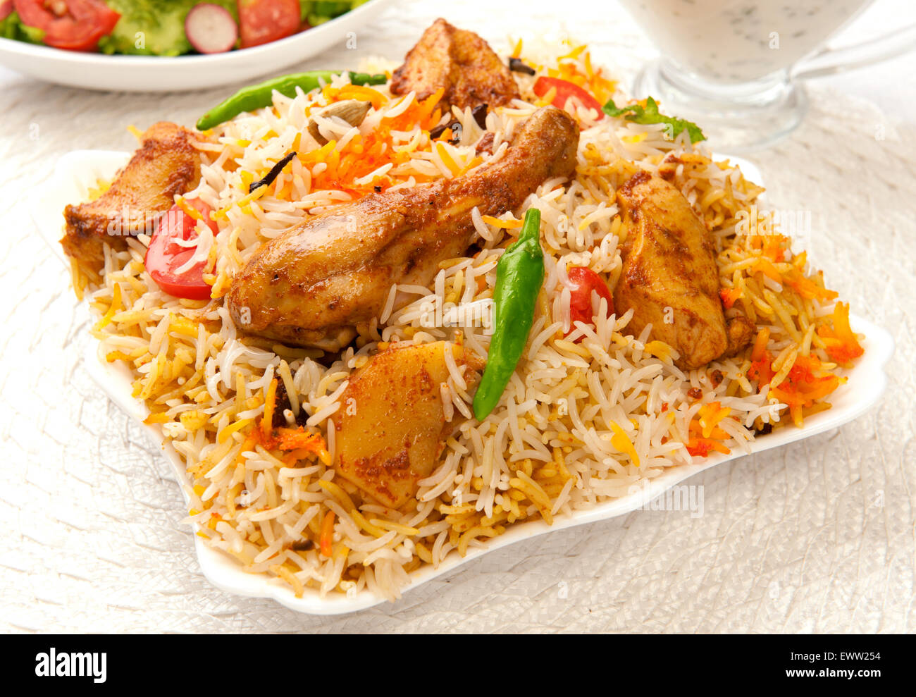 Extremely Delicious Bombay Chicken Biryani Stock Photo - Alamy