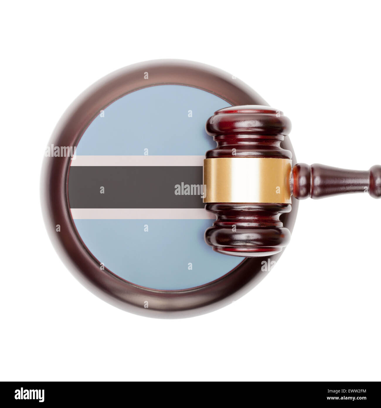 National legal system concept with flag on sound block - Botswana Stock ...