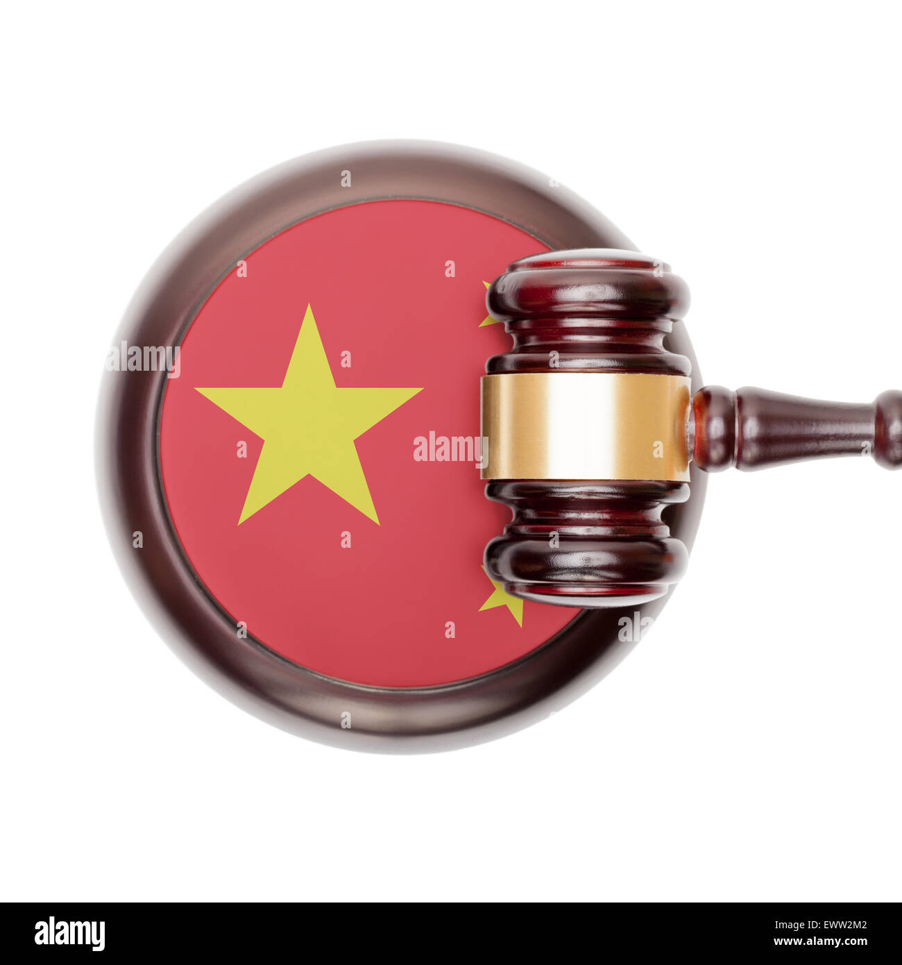 National legal system concept with flag on sound block - China Stock ...