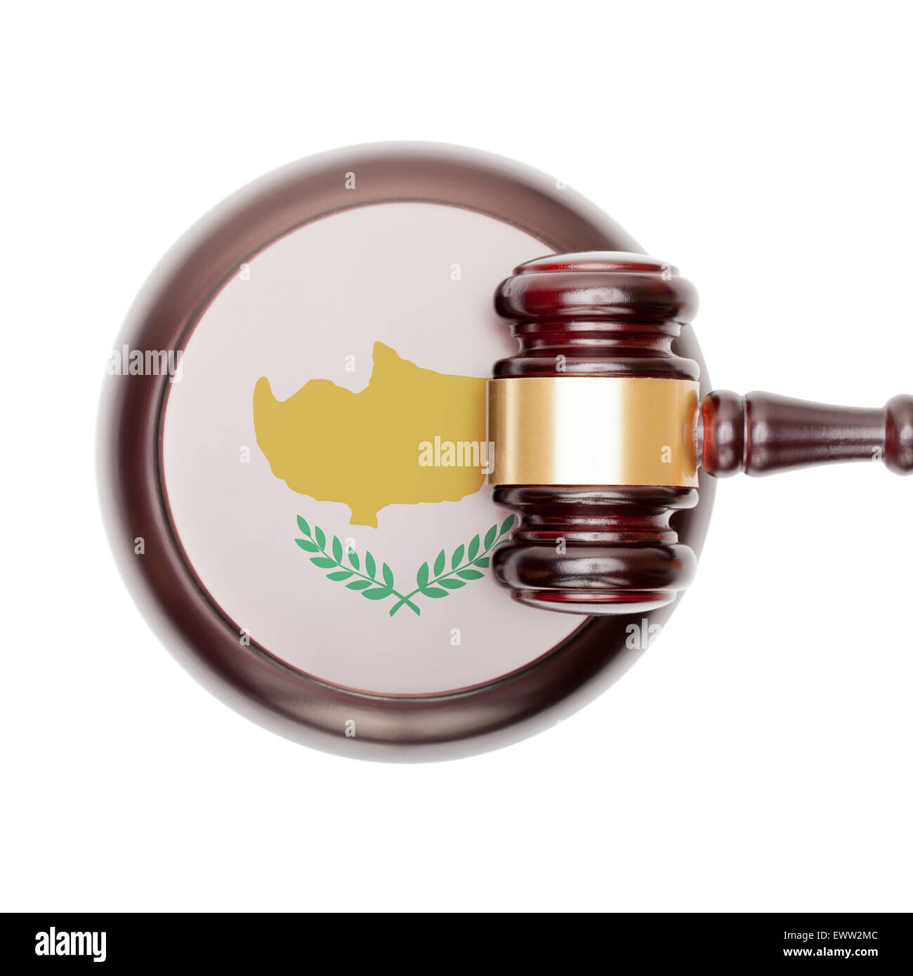 National legal system concept with flag on sound block - Cyprus Stock ...
