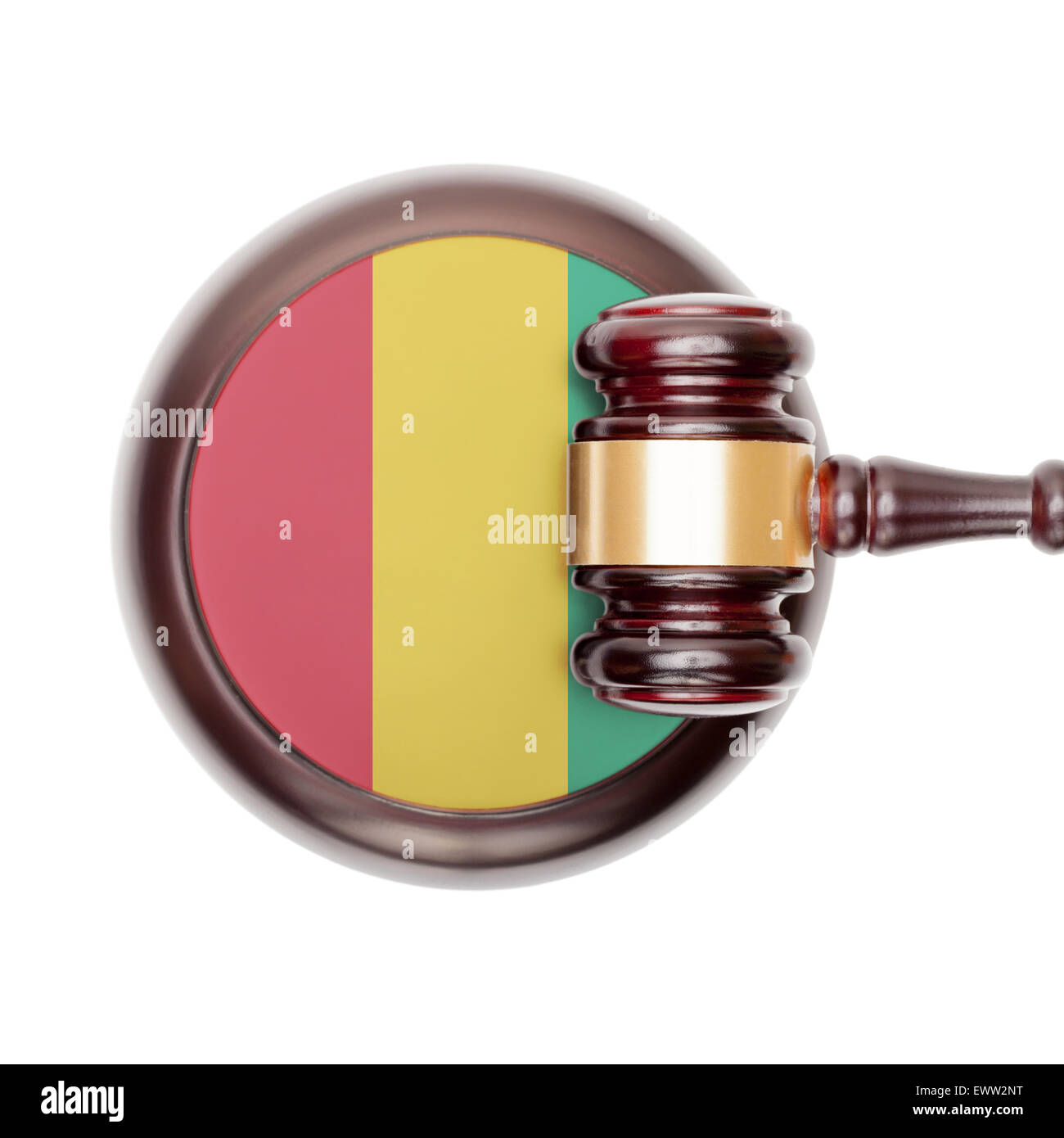 National legal system concept with flag on sound block - Guinea Stock ...