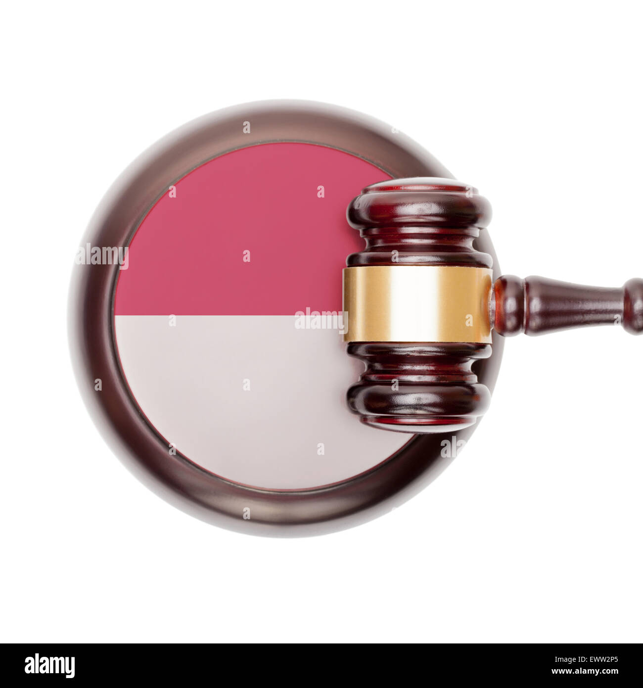 National legal system concept with flag on sound block - Indonesia ...