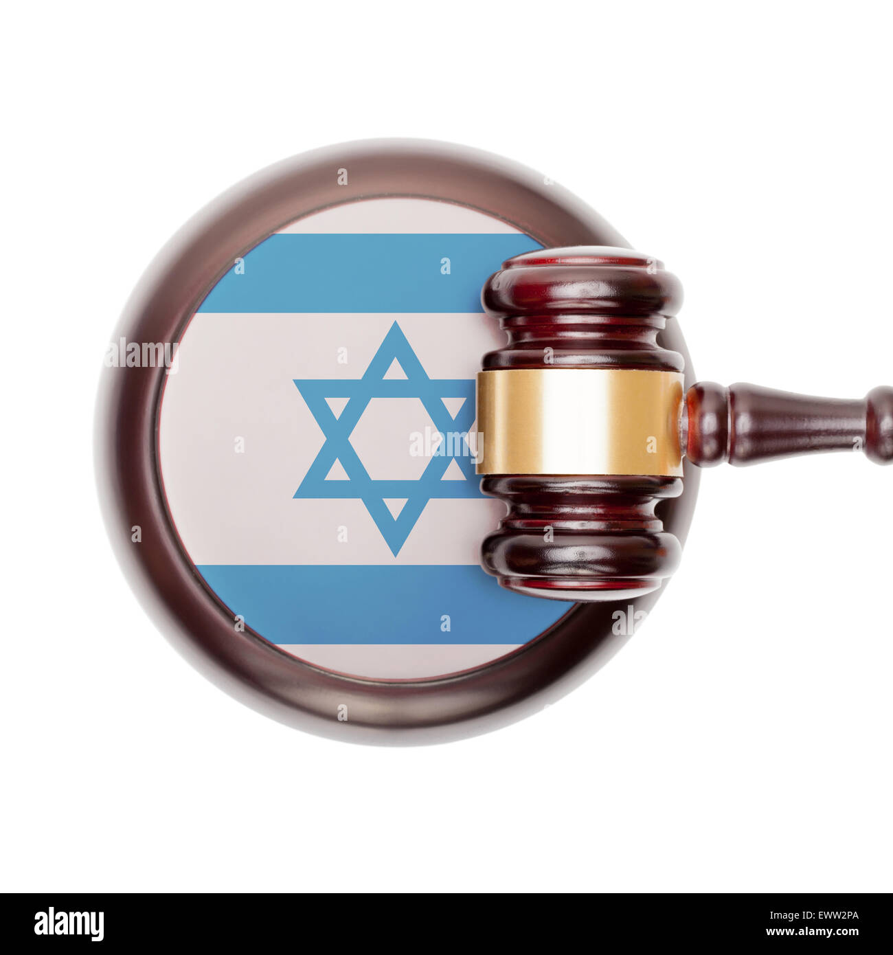 National legal system concept with flag on sound block - Israel Stock ...