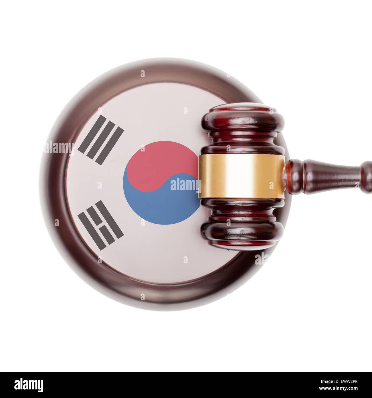 National legal system concept with flag on sound block - South Korea ...