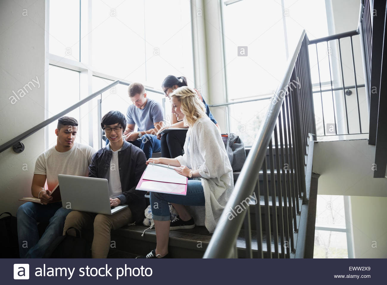 College stairs hi-res stock photography and images - Alamy