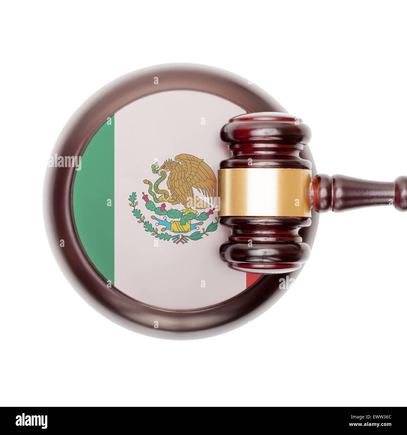 National legal system concept with flag on sound block - Mexico Stock ...