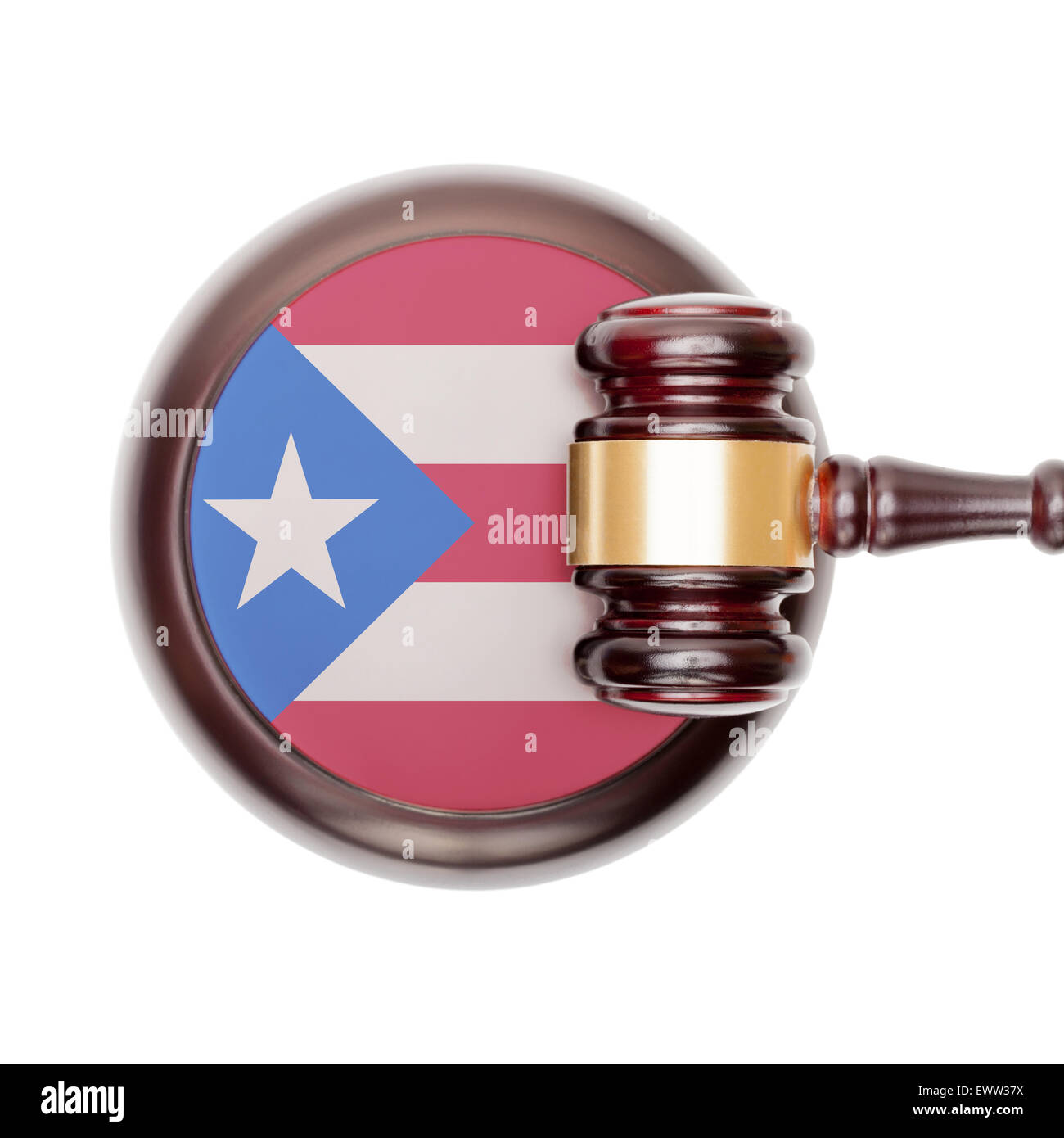 National legal system concept with flag on sound block - Puerto Rico ...