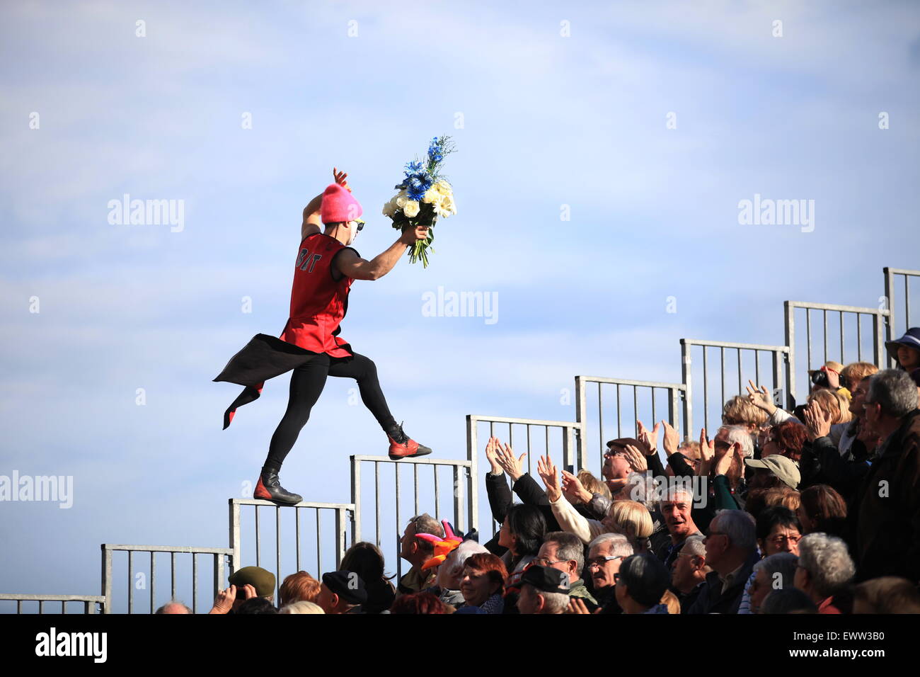 The flower battle, bataille des fleurs, on the Promenade des Anglais in ...