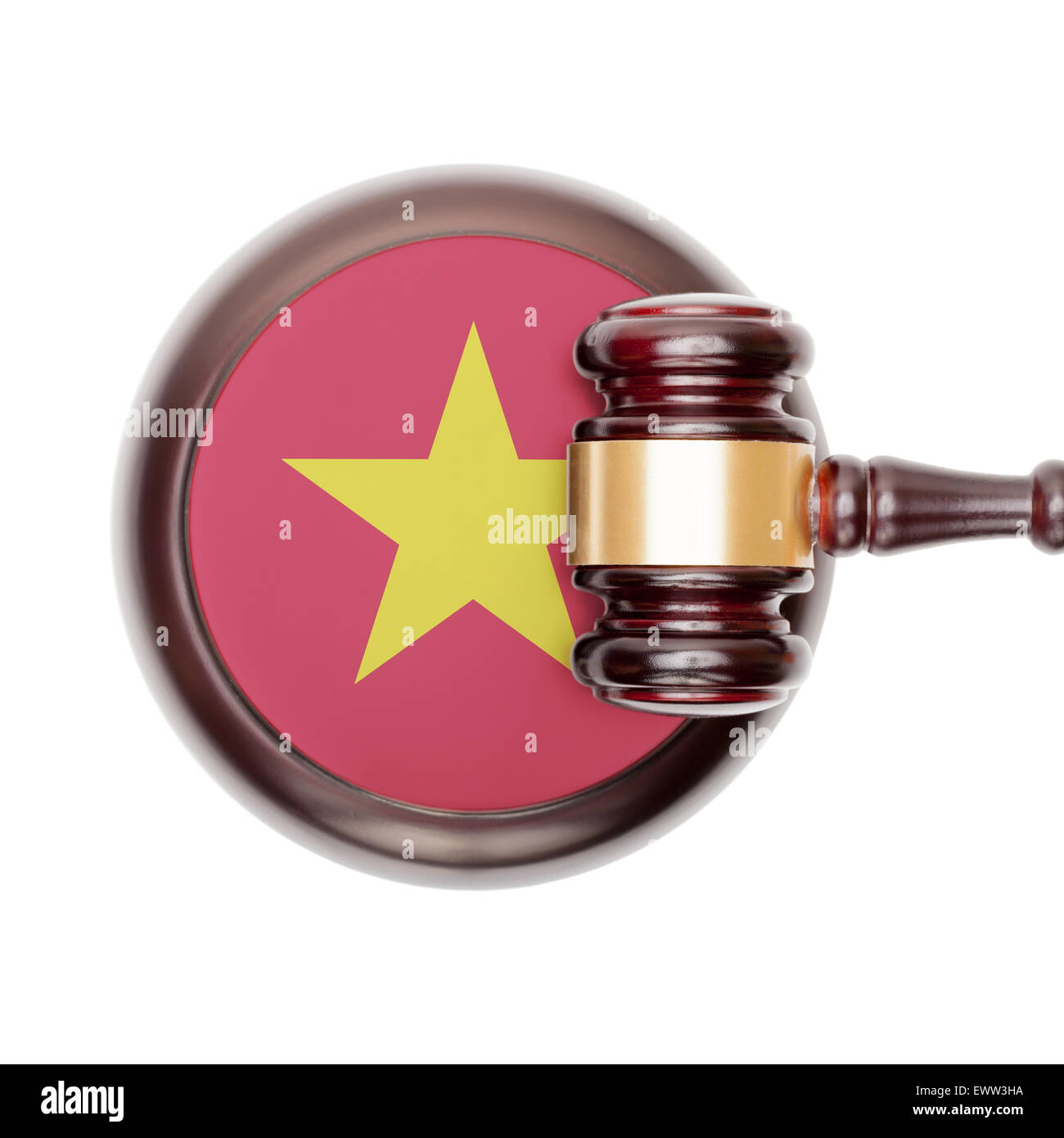 National legal system concept with flag on sound block - Vietnam Stock ...