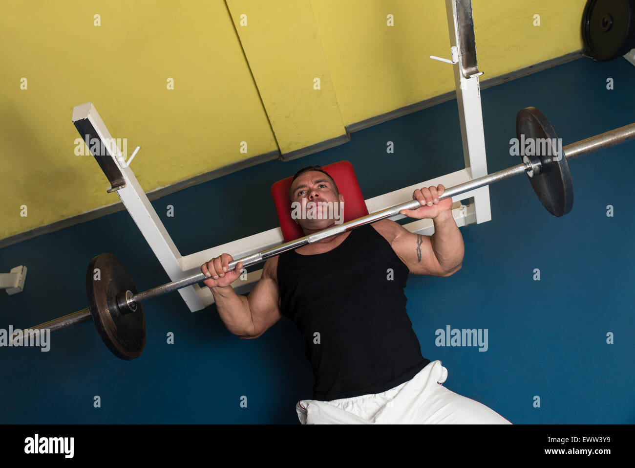 Bench Press Workout Stock Photo - Alamy