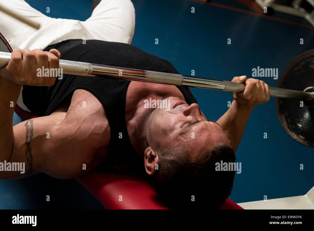 Man showing sweat effort hi-res stock photography and images - Alamy