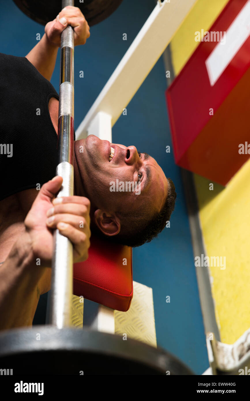Bench Press At Gym Stock Photo - Alamy
