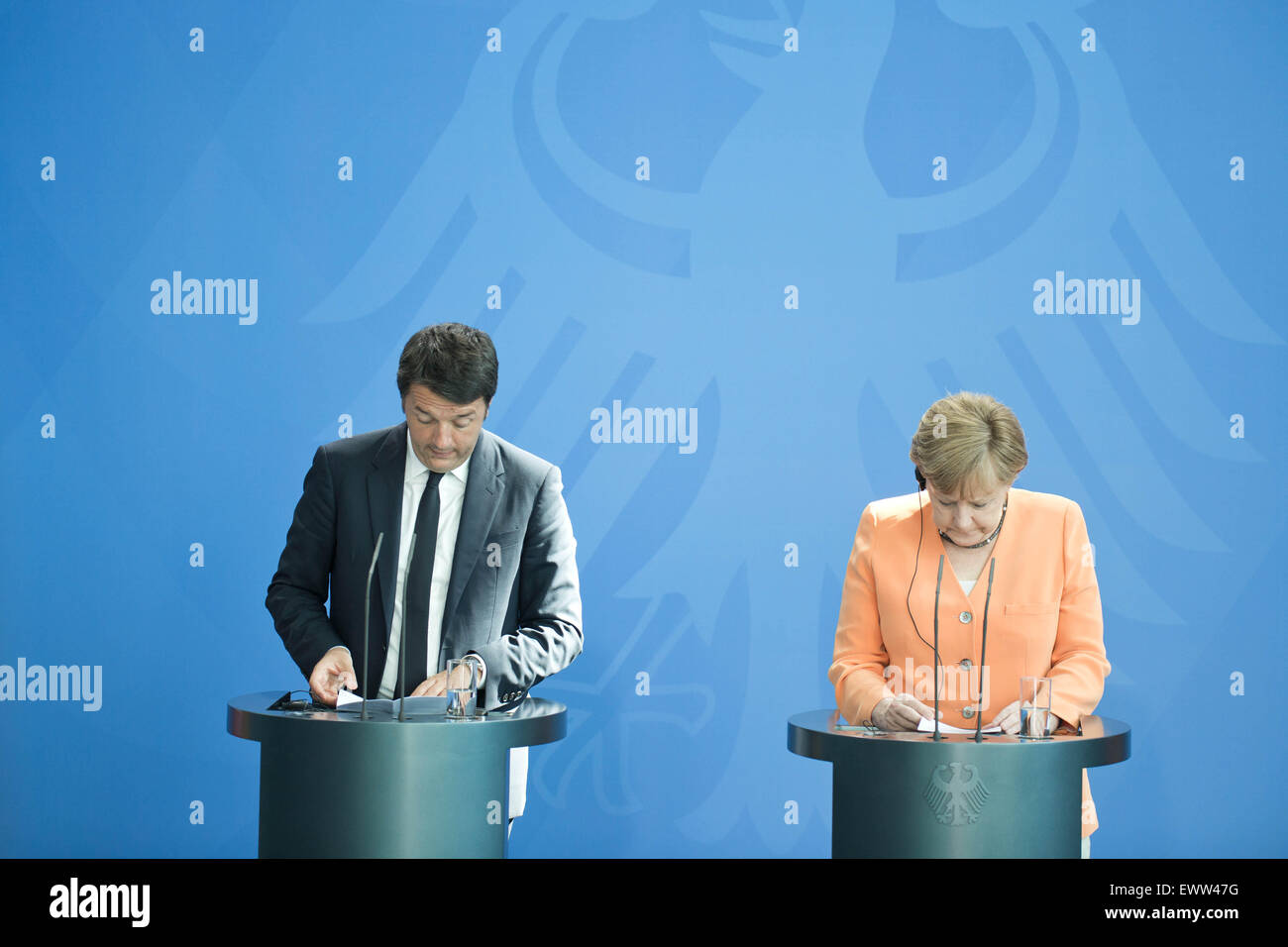 Berlin, Germany. 01st July, 2015. German Chancellor Angela Merkel and ...