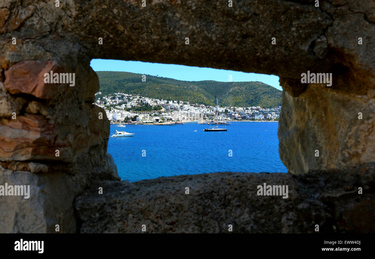 A window with a view of the coast Stock Photo - Alamy