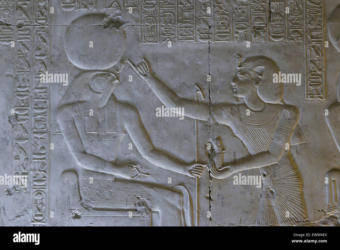 Abydos,Egypt, the mortuary temple of pharaoh Seti I, Menmaatra, (XIX ...