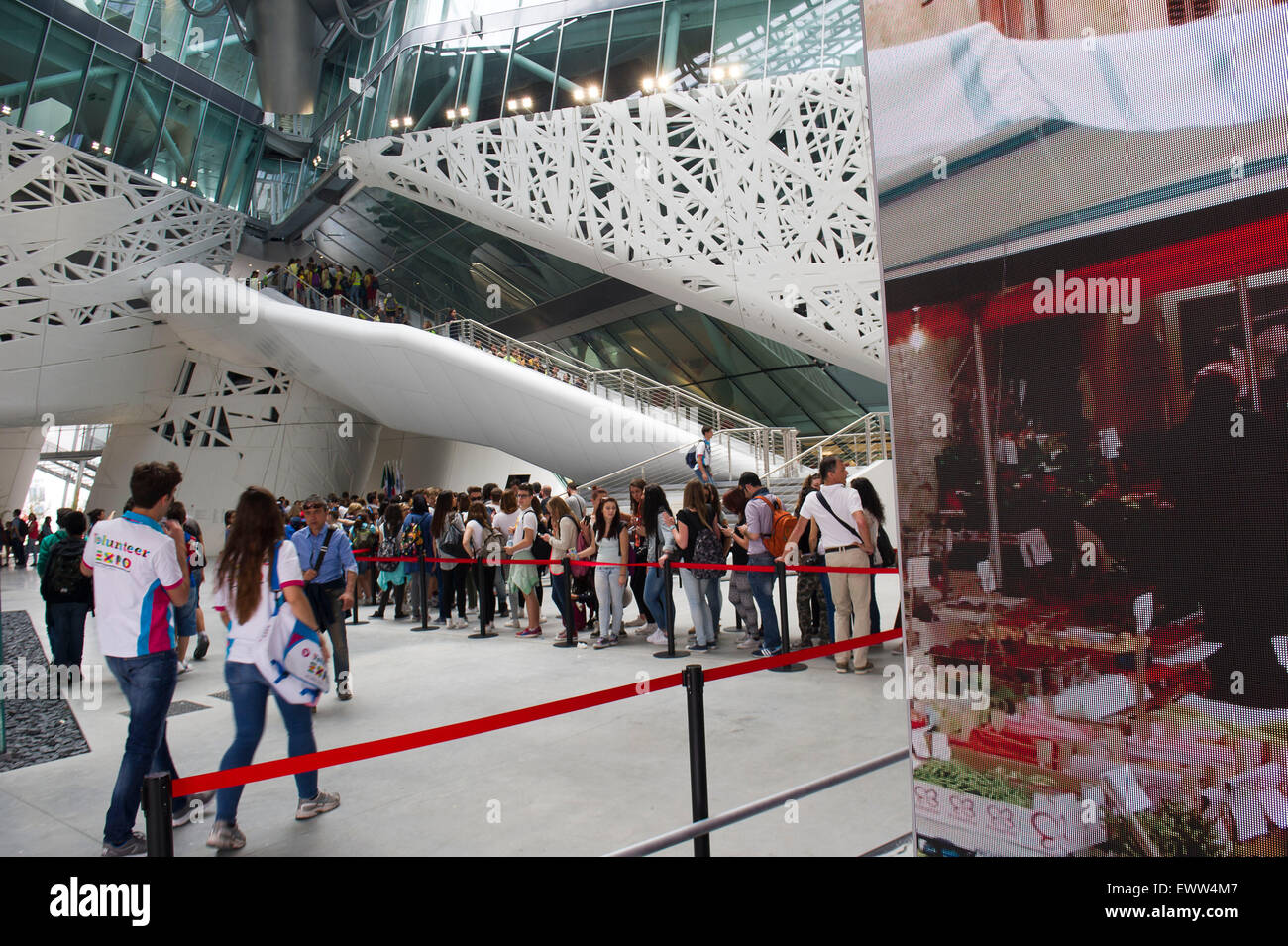 Italy, Milan, Expo 2015 Italy Pavilion interior and exterior ...