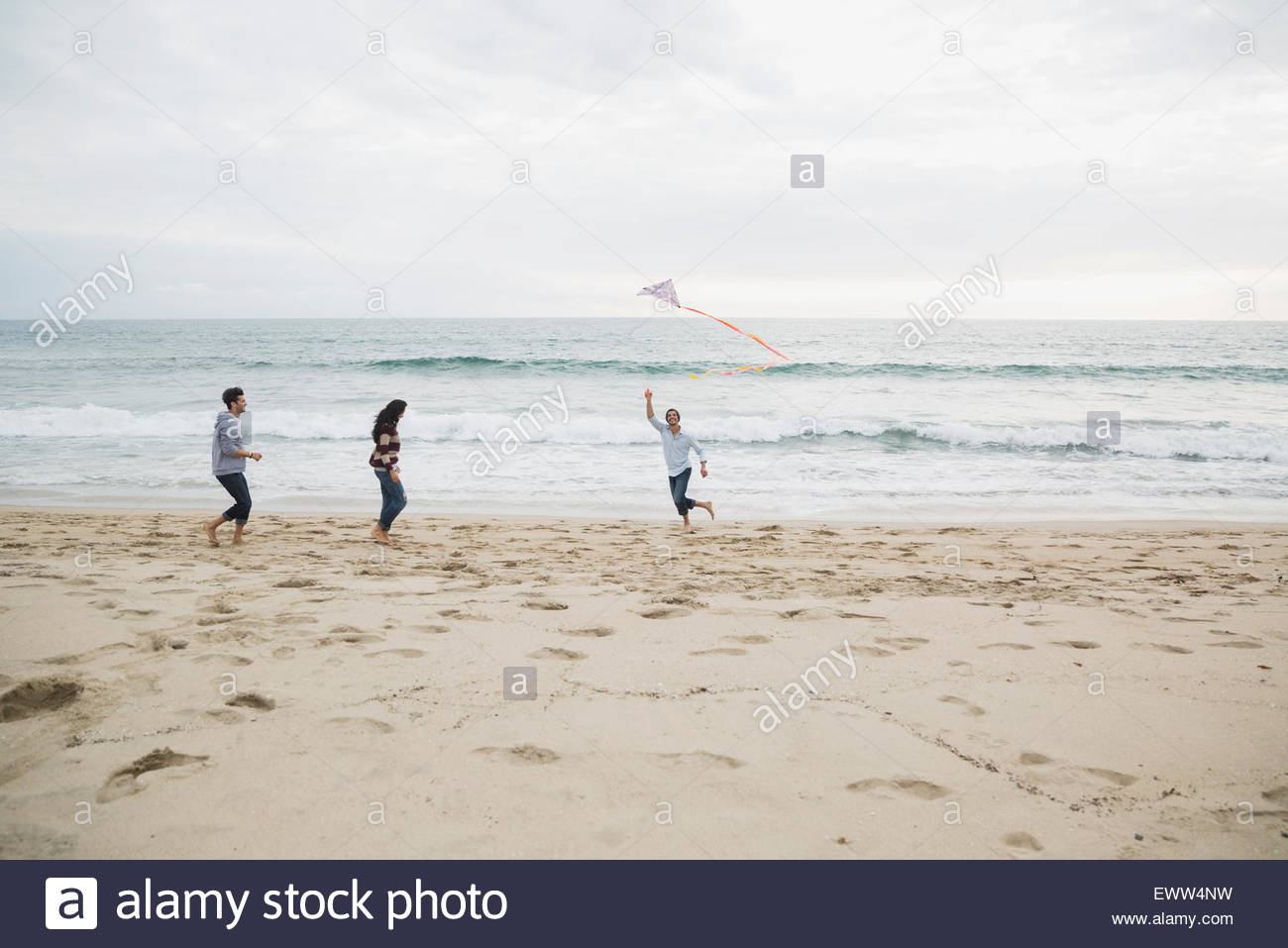 Flying with kite hi-res stock photography and images - Alamy