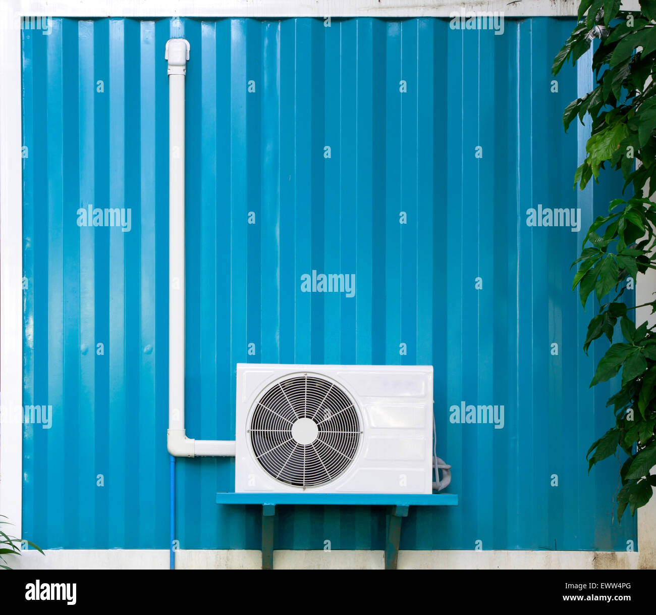 air conditioner outside containers converted office construction Stock ...