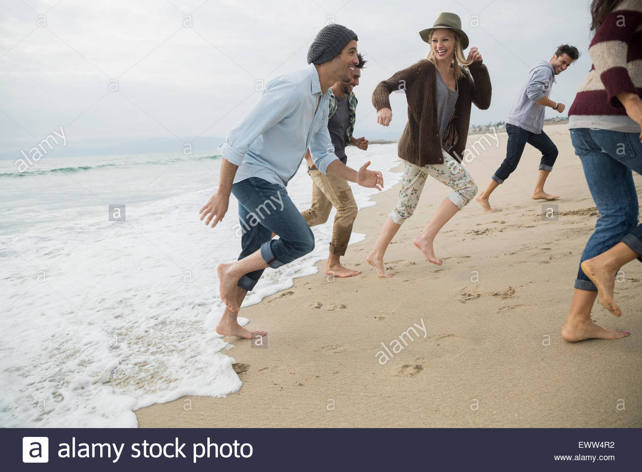 Running from ocean hi-res stock photography and images - Alamy