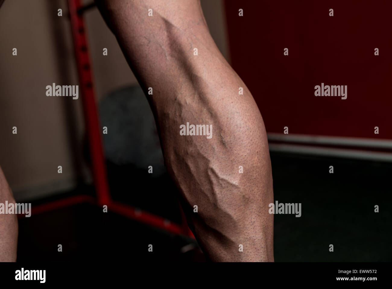 Muscular Man Calves Stock Photo - Alamy