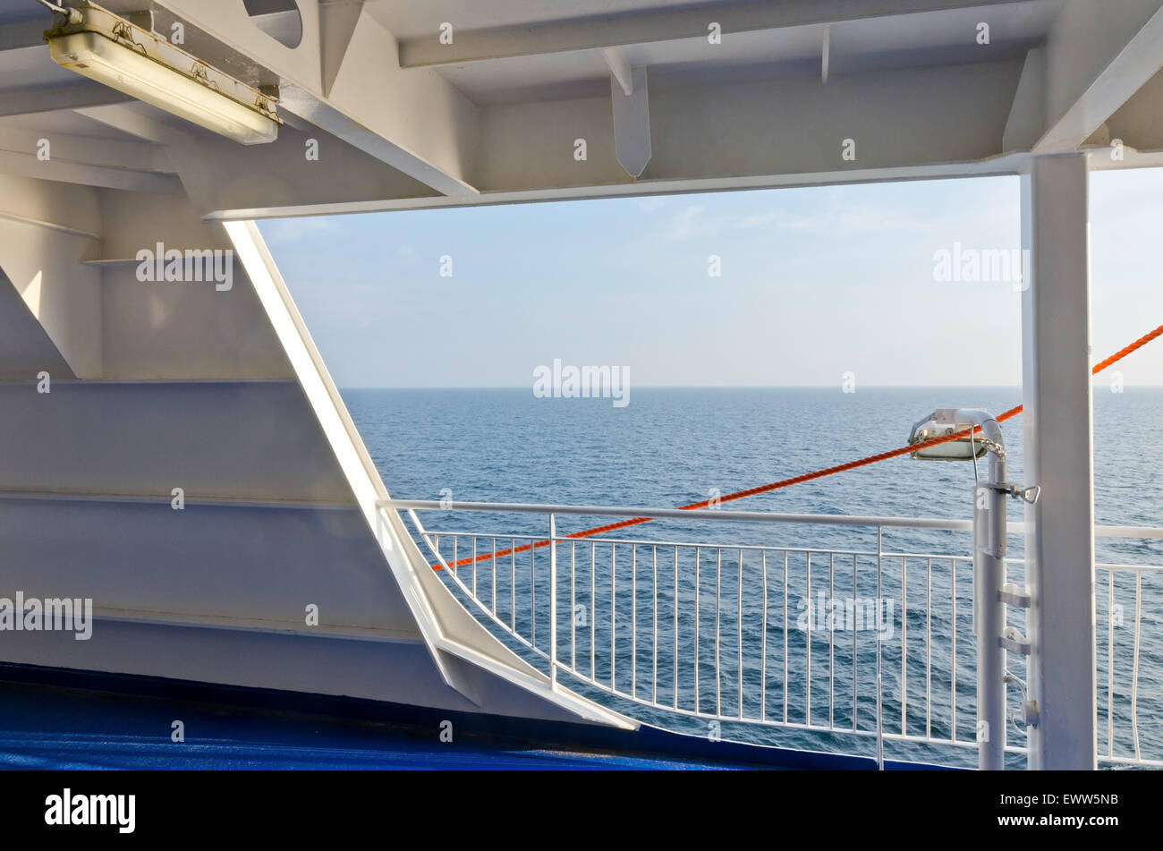 Part of the big ferry in sun light at the morning Stock Photo - Alamy