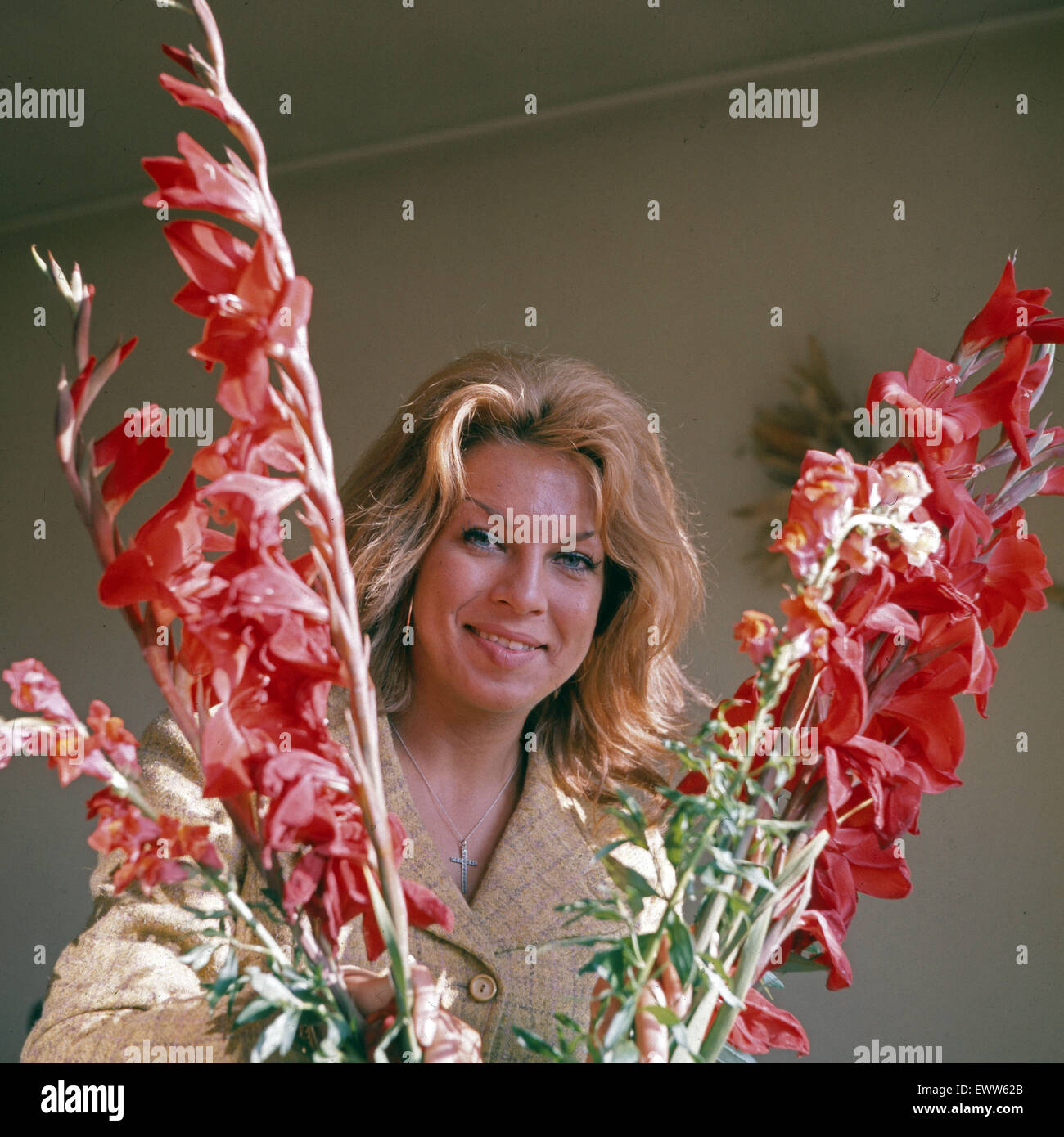 Sängerin Germaine Busset, Deutschland 1960er Jahre. Singer Germaine ...