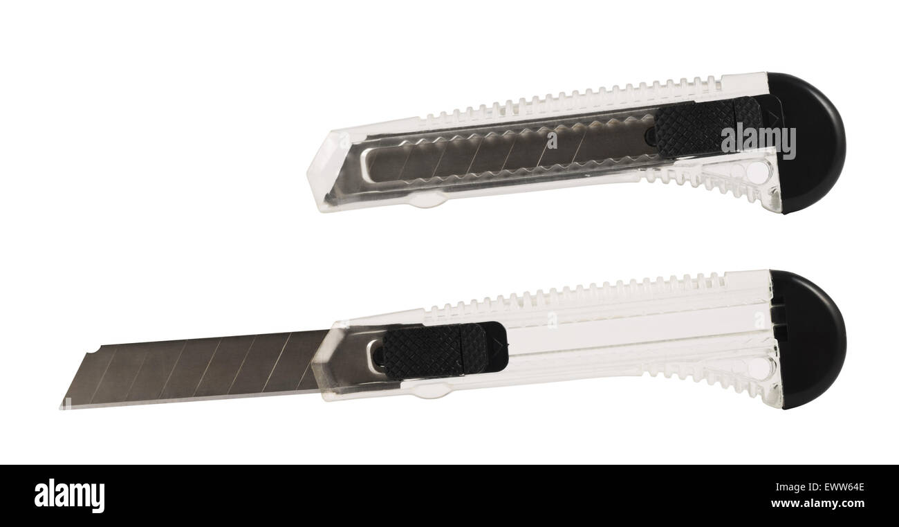Segmented blade utility knife isolated Stock Photo - Alamy