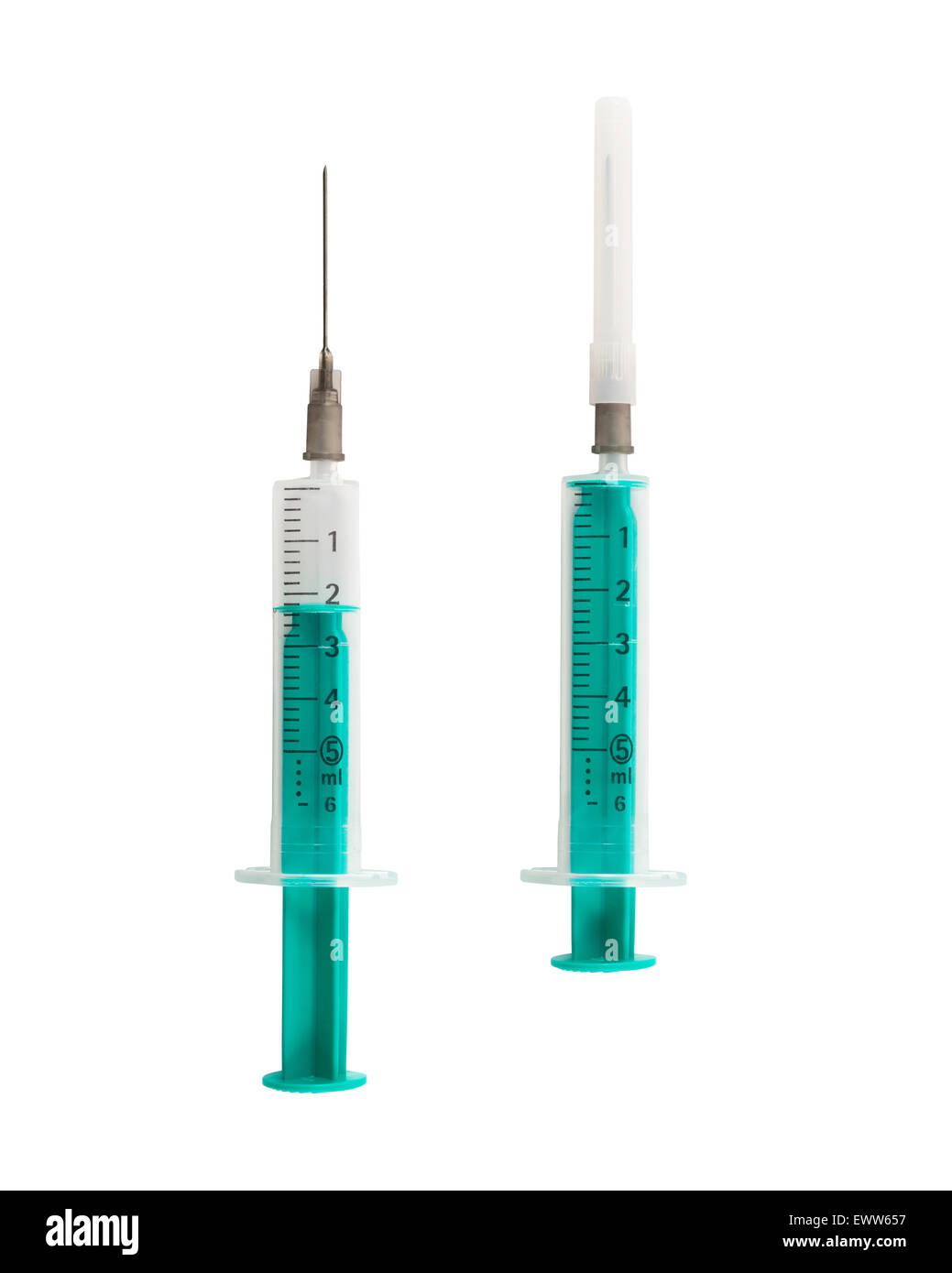 One-off medical syringe with needle isolated Stock Photo - Alamy